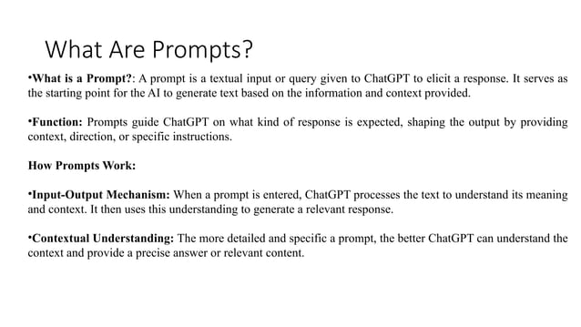 EXPLORING CHATGPT AND THIER PROMPTS USES | PPT