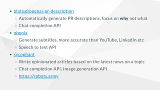 OpenAI API crash course | PDF