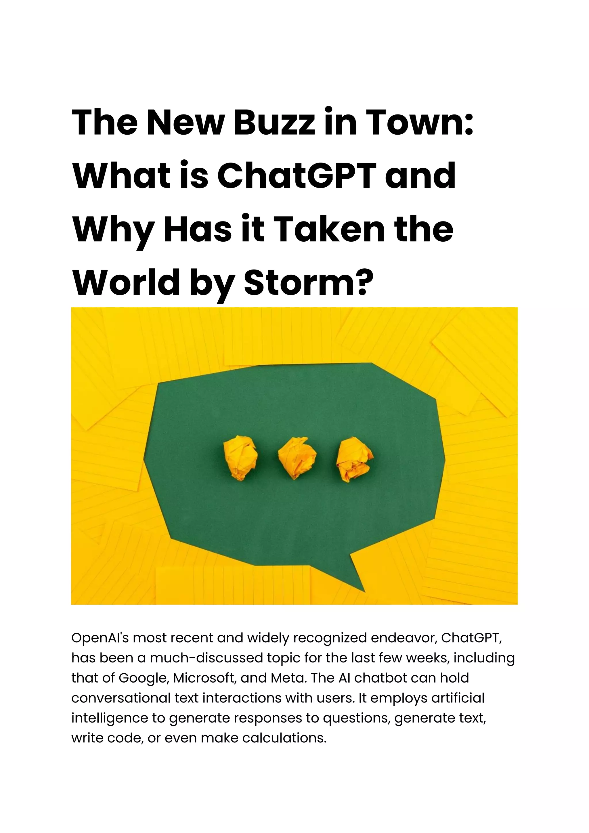 ChatGPT - What Is It & How Can You Use It, it’s limitations.pdf