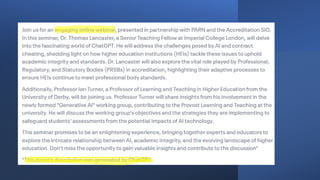 ChatGPT and Academic Integrity - Thoughts For Professional, Statutory ...