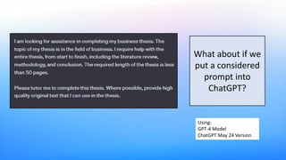 ChatGPT and Academic Integrity - Thoughts For Professional, Statutory ...