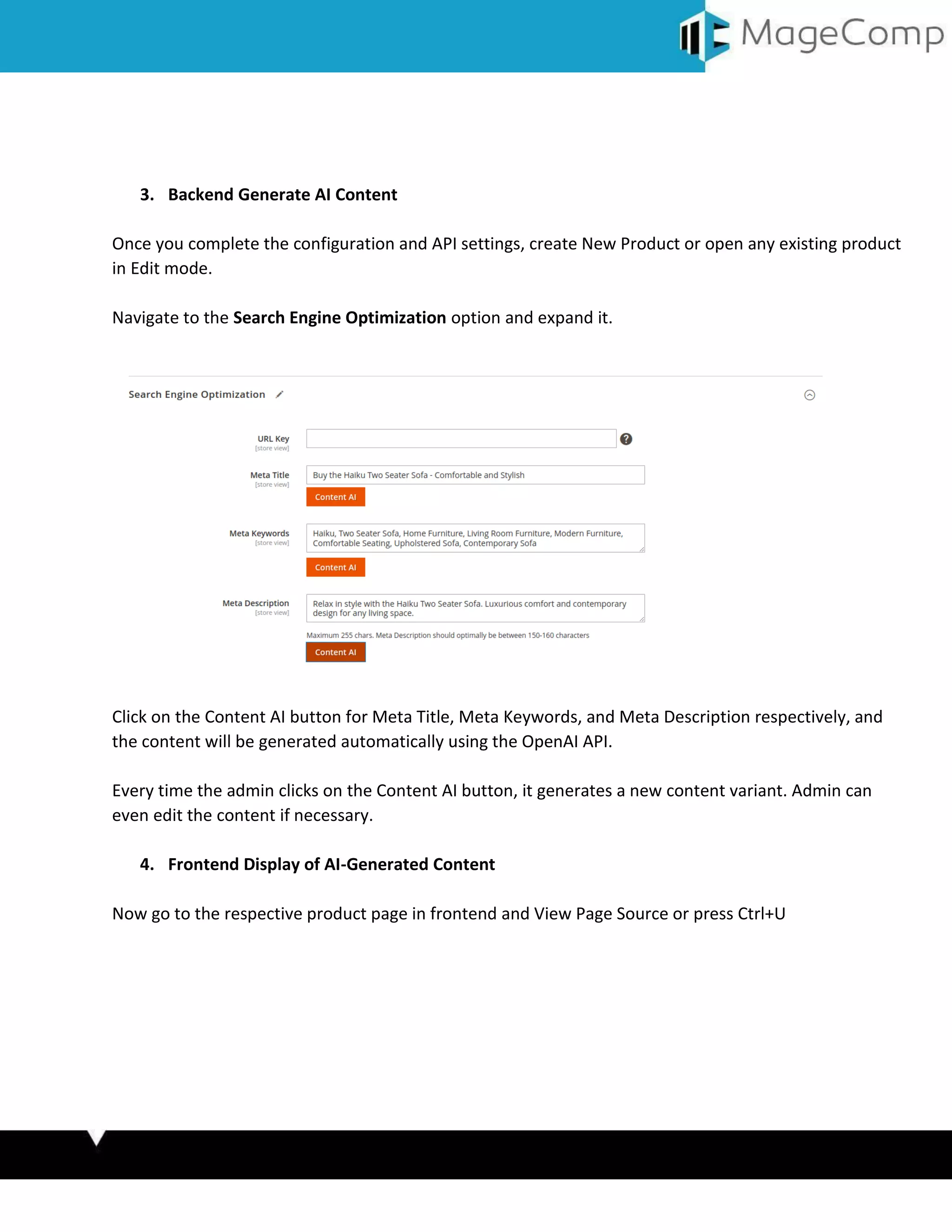ChatGPT AI Content Generator for Magento 2.pdf | Web Development | Internet