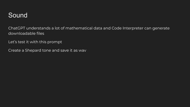 ChatGPT + Code Interpreter Plugin | PDF | Digital Audio | Computer Software and Applications