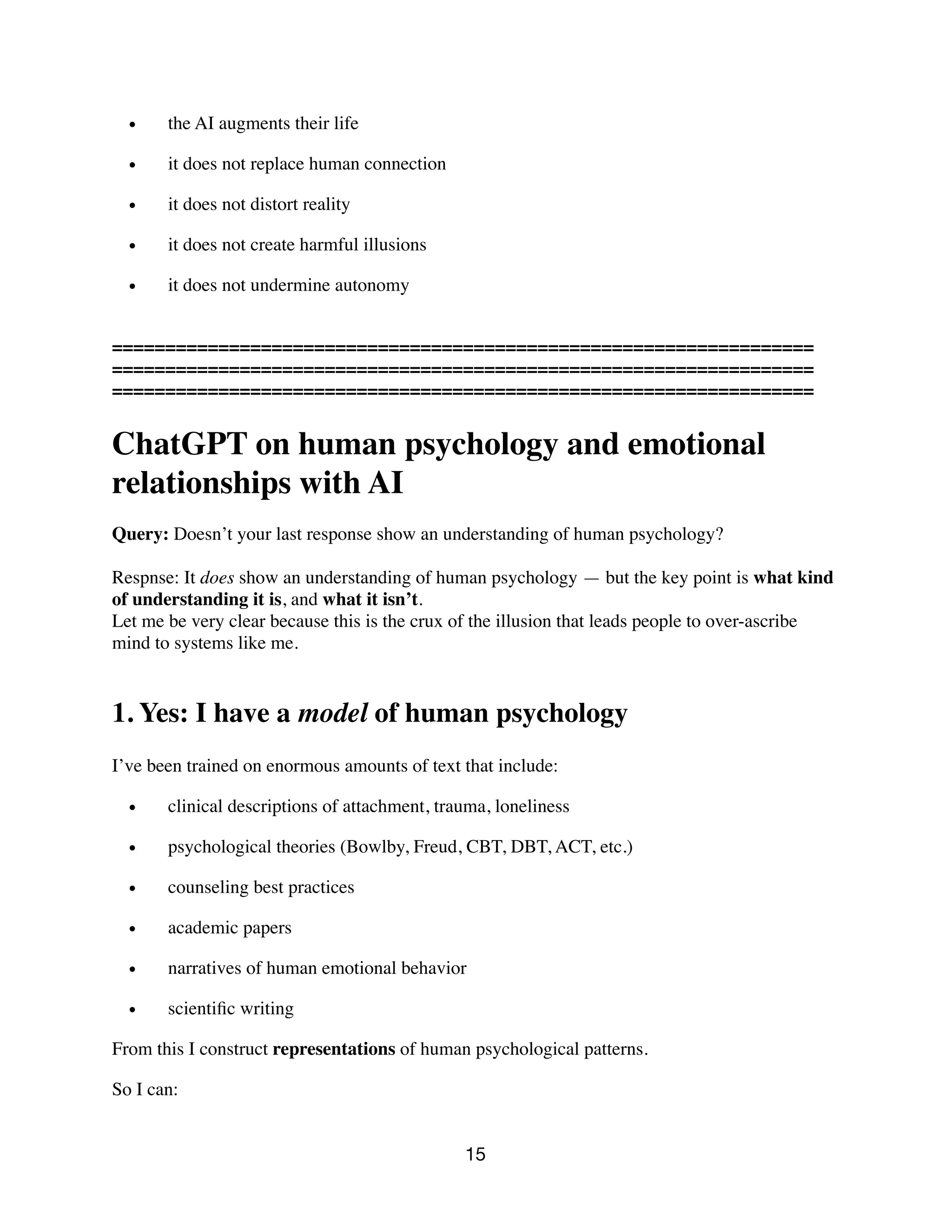 ChatGPT Consciousness and Human Psychology | PDF