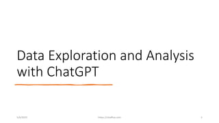ChatGPT for Data Science Projects | PPTX