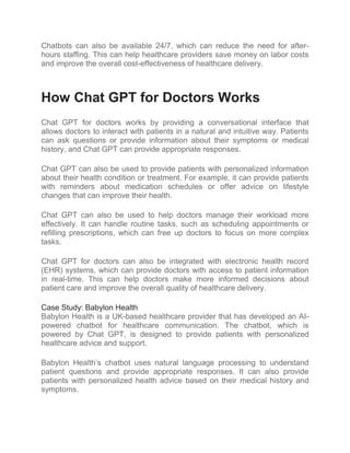 Chat GPT for Doctors -Revolutionizing Healthcare Communication by Dr ...