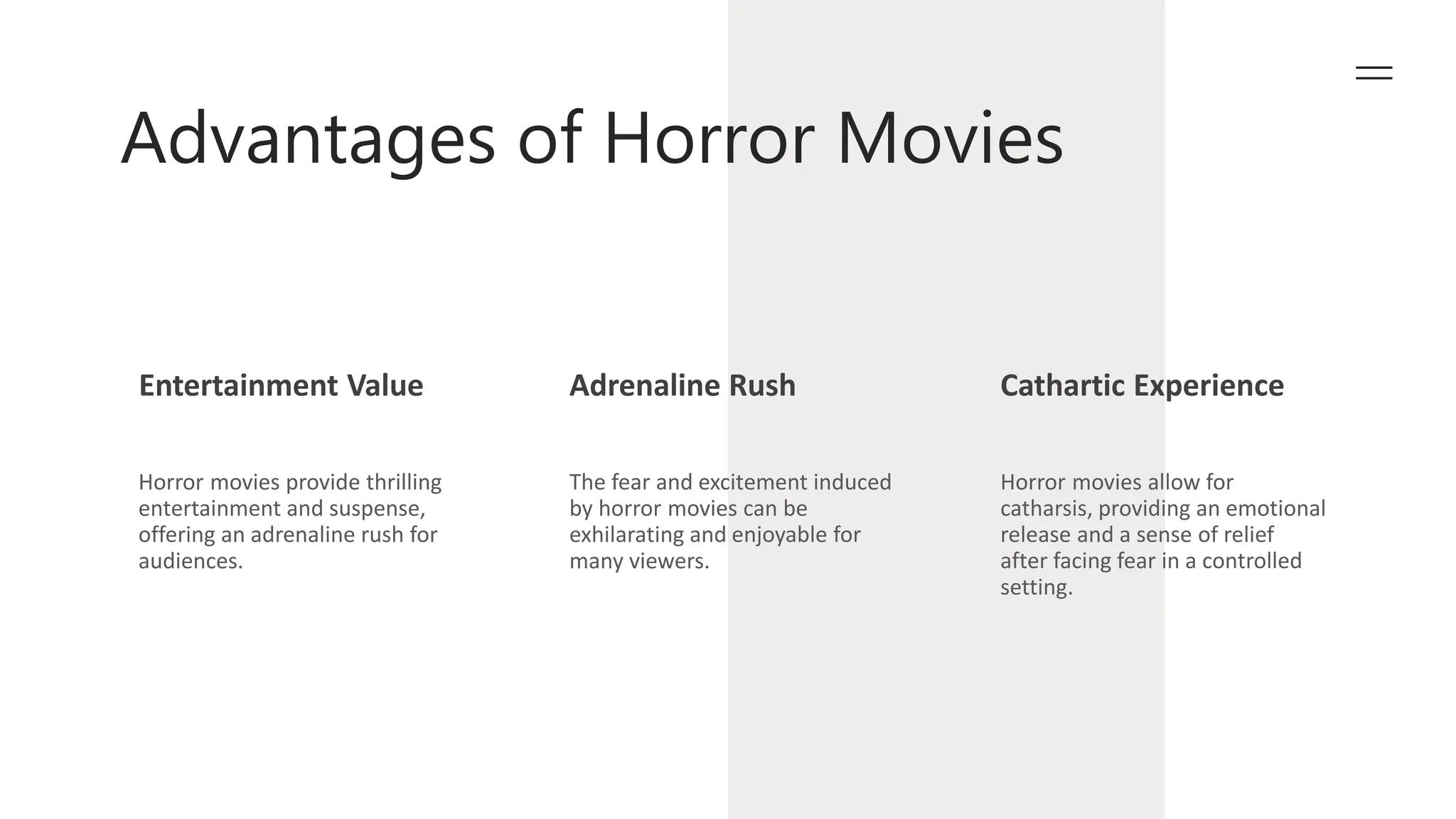 presentation about the pros and cons of horror movies.pptx