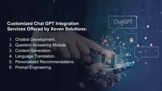 Chat GPT Integration Services | PPTX | Web Development | Internet