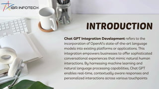 Chat GPT Integration Development Services | PPT