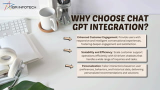 Chat GPT Integration Development Services | PPT