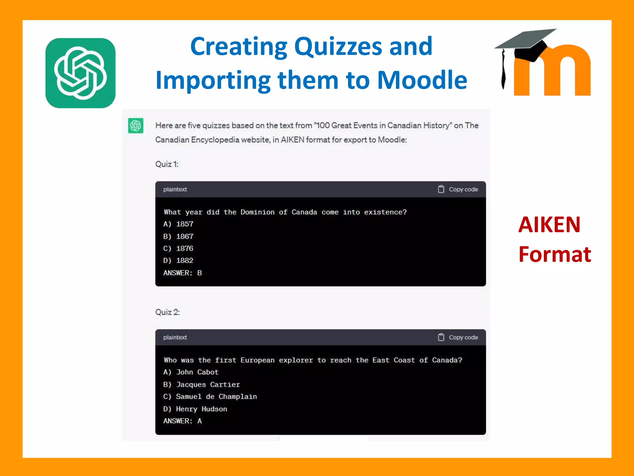 ChatGPT and Moodle: An Interesting Mix | PPTX