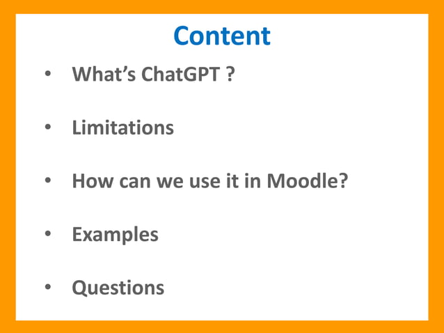ChatGPT and Moodle: An Interesting Mix | PPT