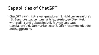 ChatGPT and it's positive Impact on Society | PPTX