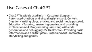 ChatGPT and it's positive Impact on Society | PPTX