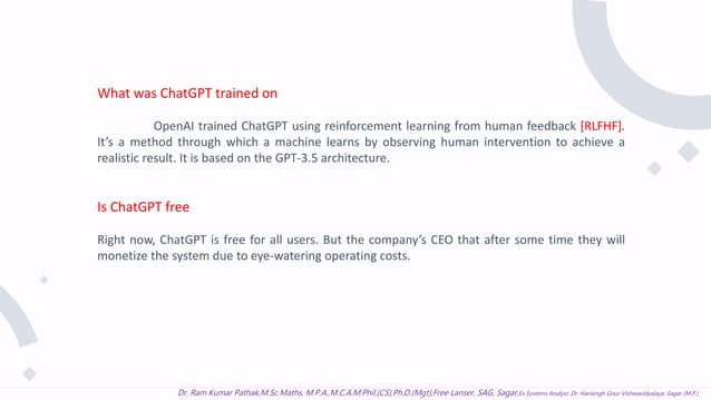 Chat_GPT_Presentation | PPTX | Computer Software and Applications | Computing