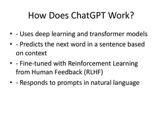 ChatGPT_Presentation_Laraib (1) Based on document editing and rlhf experiments.pdf