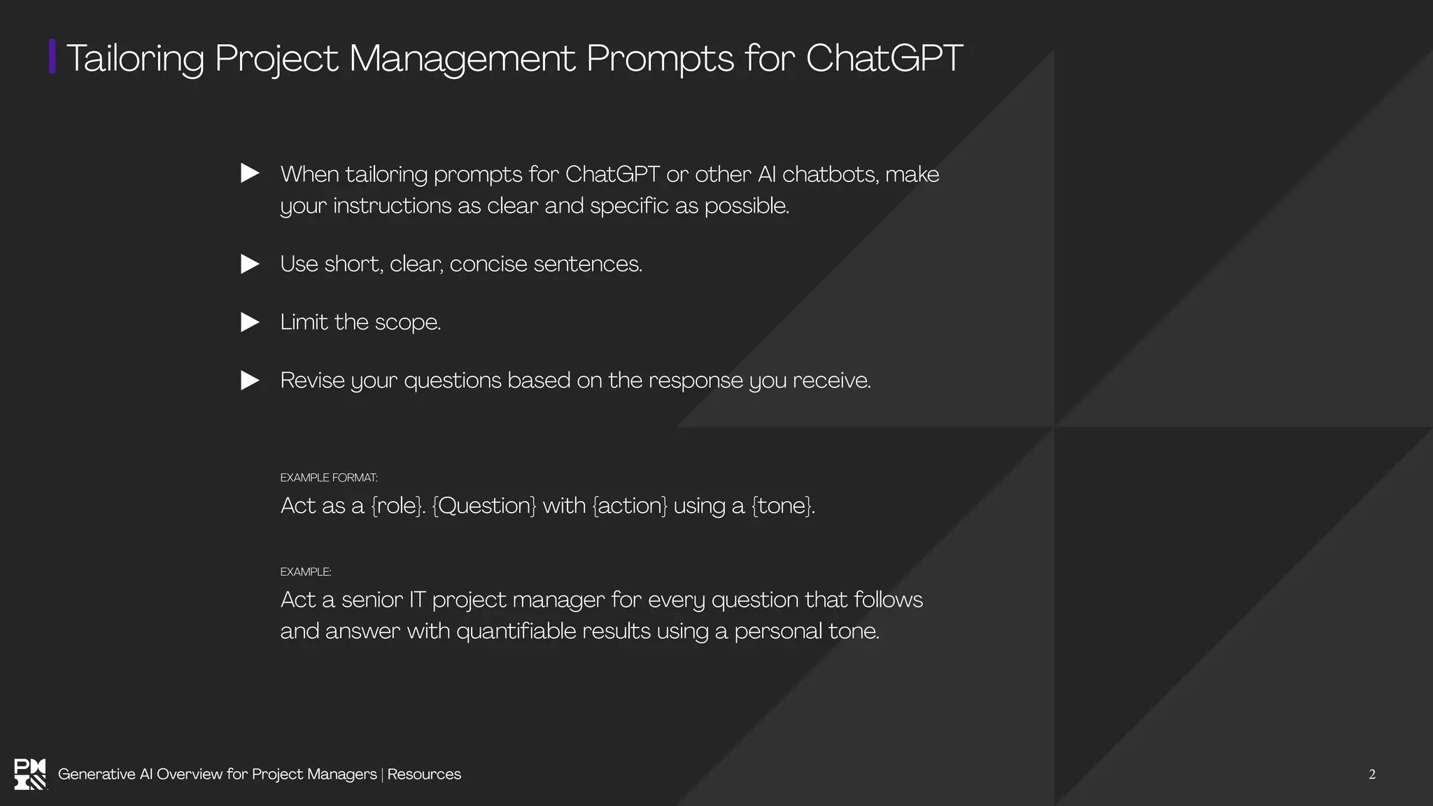 Prompt Engineering techniques for project managers | PDF