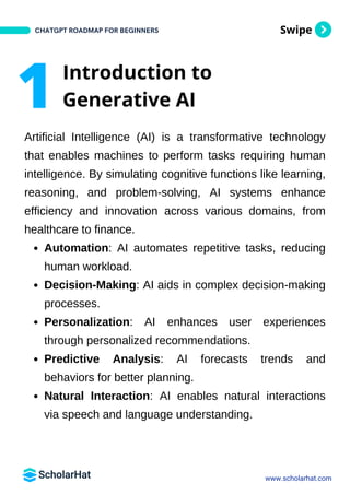 ChatGPT Roadmap for Beginners PDF By Scholarhat | PDF