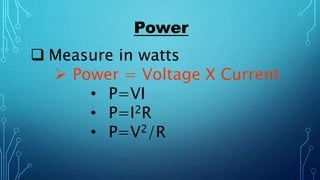 Fundamentals Of Electricity (Chathu) | PPTX