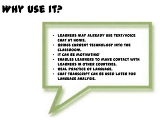 Chat in language teaching | PPT