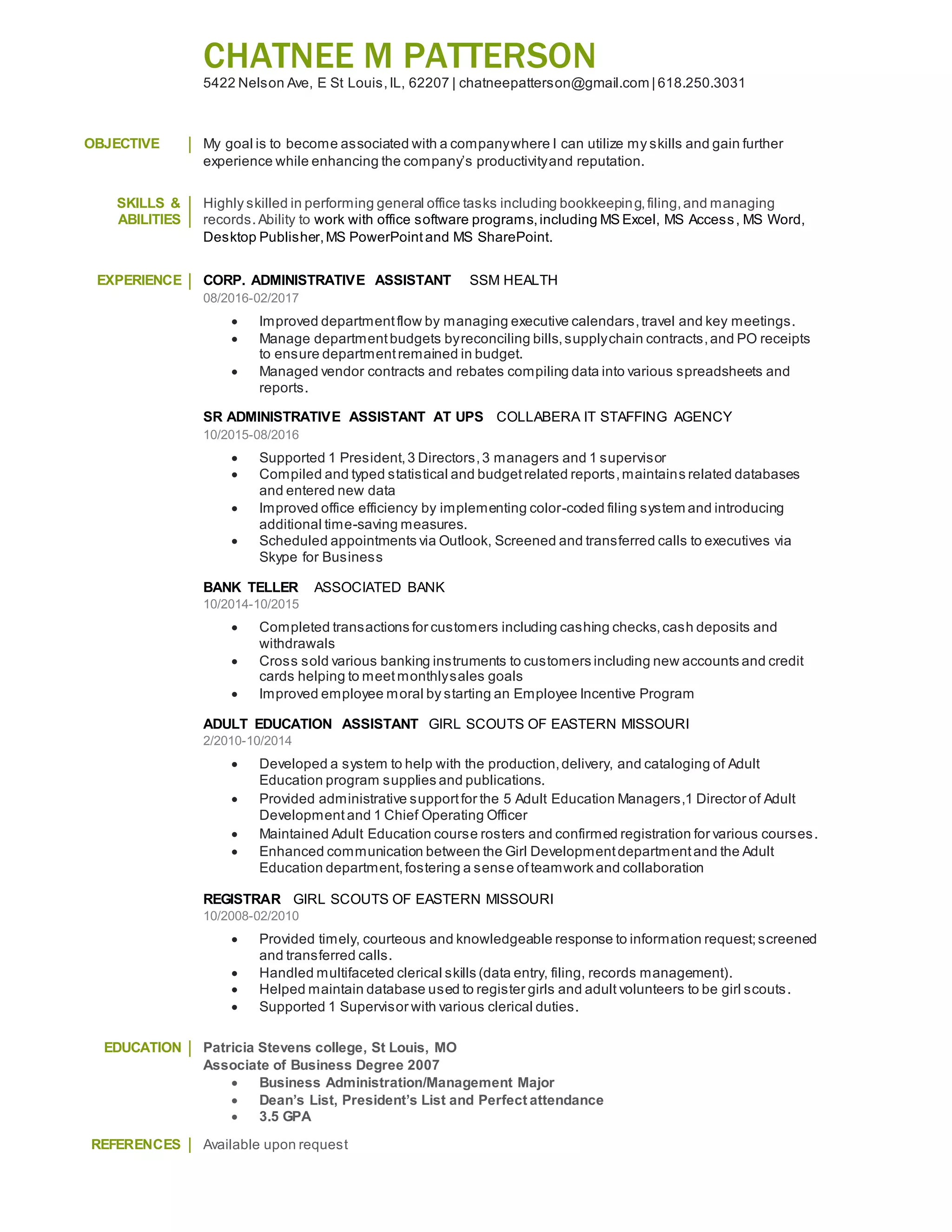 Chatnee resume1 | DOCX