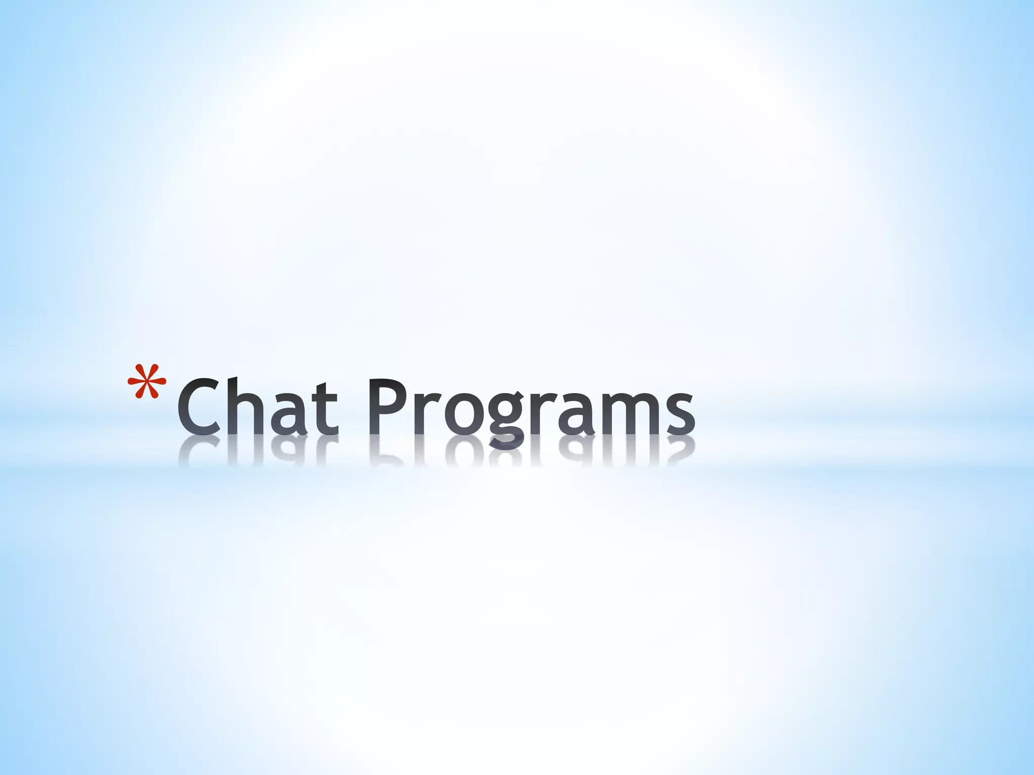 Chat programs | PPT