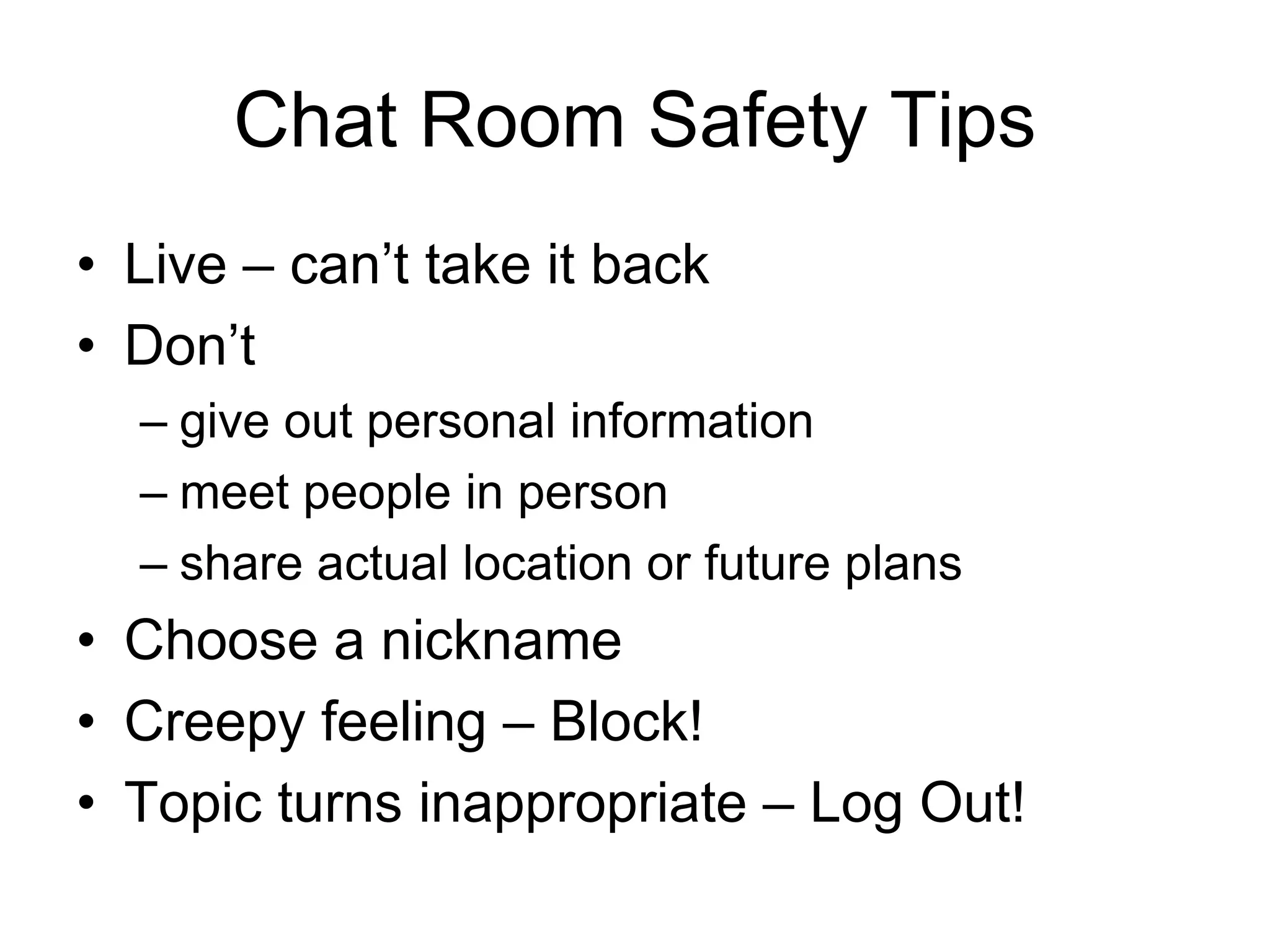 Chat room example | PPTX