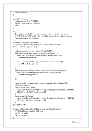Chat Room System using Java Swing | PDF