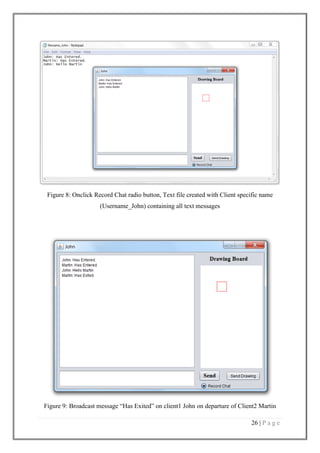 Chat Room System using Java Swing | PDF