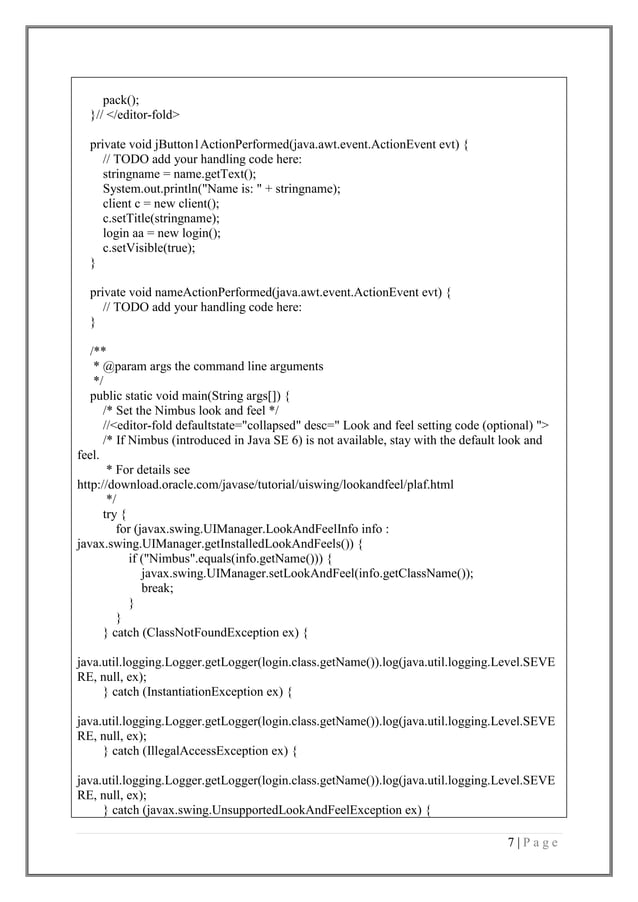 Chat Room System using Java Swing | PDF | Programming Languages | Computing