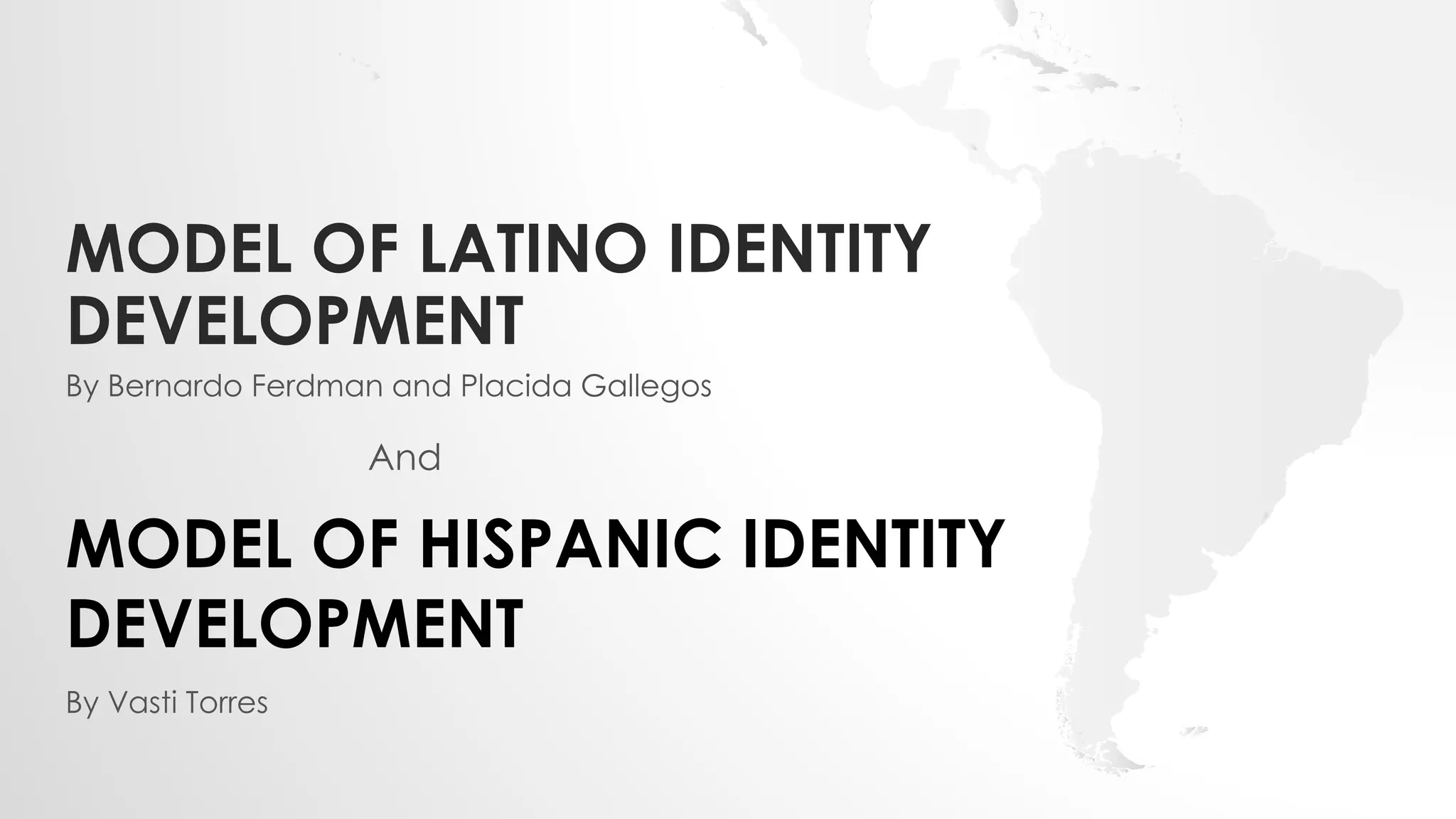 Model of Latino Identity Development and Model of Hispanic Identity ...