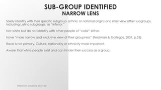 Model of Latino Identity Development and Model of Hispanic Identity ...