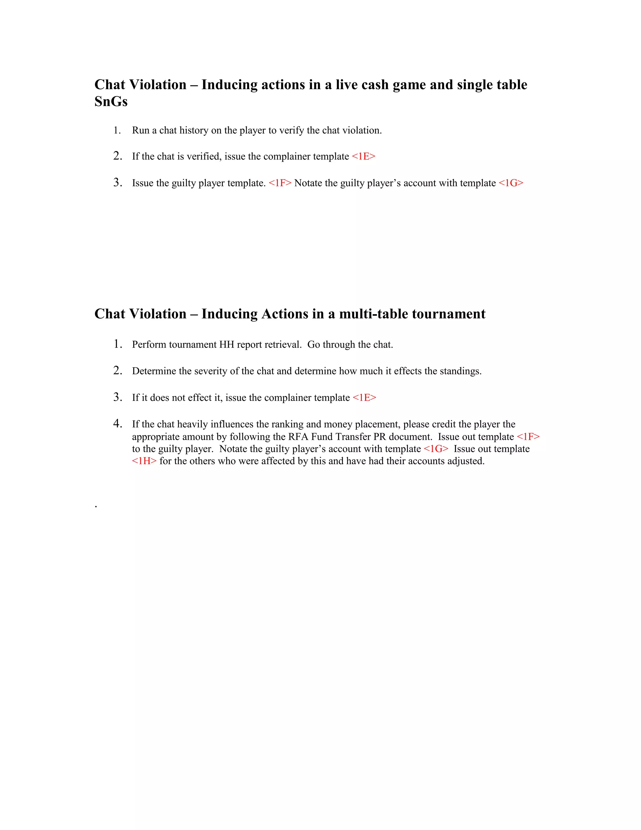 Chat violations | DOC