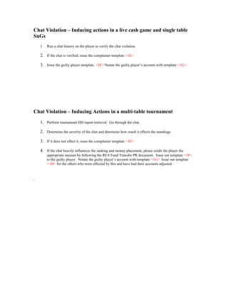 Chat violations | DOC