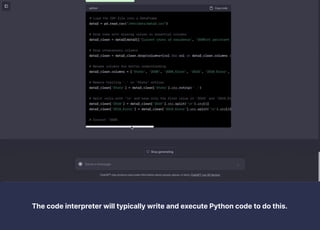 Presentation on how to chat with PDF using ChatGPT code interpreter | PPT
