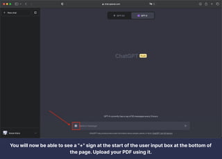 Presentation on how to chat with PDF using ChatGPT code interpreter | PPT
