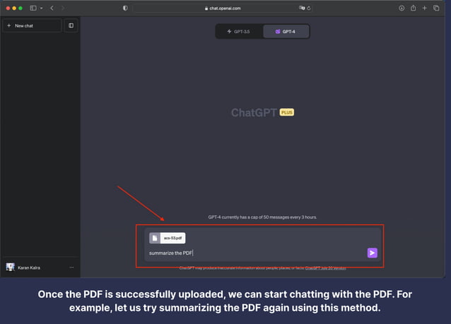 Presentation on how to chat with PDF using ChatGPT code interpreter | PPT