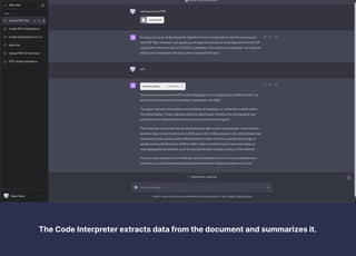 Presentation on how to chat with PDF using ChatGPT code interpreter | PPT