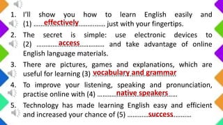 Unit 8. New ways to learn, Lesson: Listening | PPTX