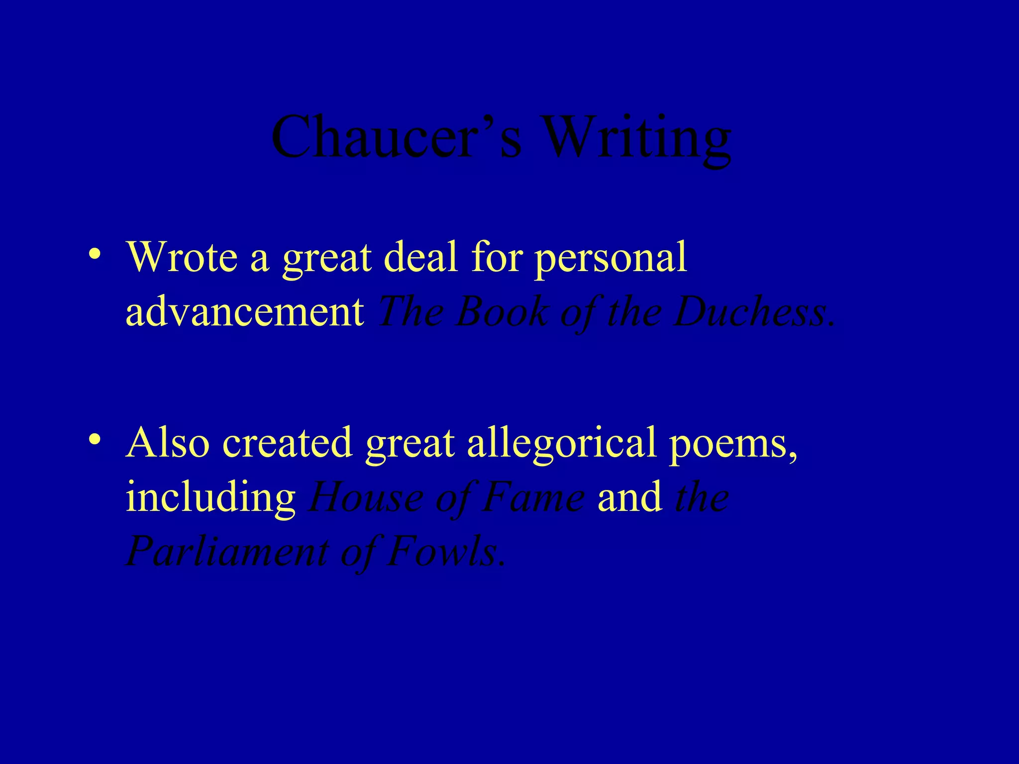 Chaucer | PPT