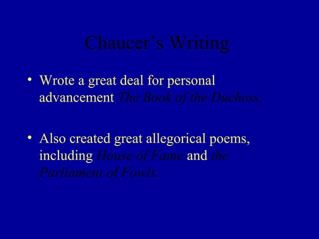 Chaucer | PPT