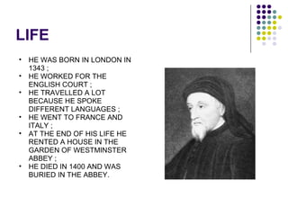 Chaucer the Father of English literature | PPT