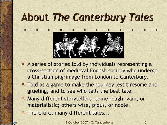 Chaucer Canterbury Tales | PPT