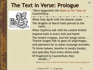 Chaucer & Canterbury Tales Intro Lesson | PPT