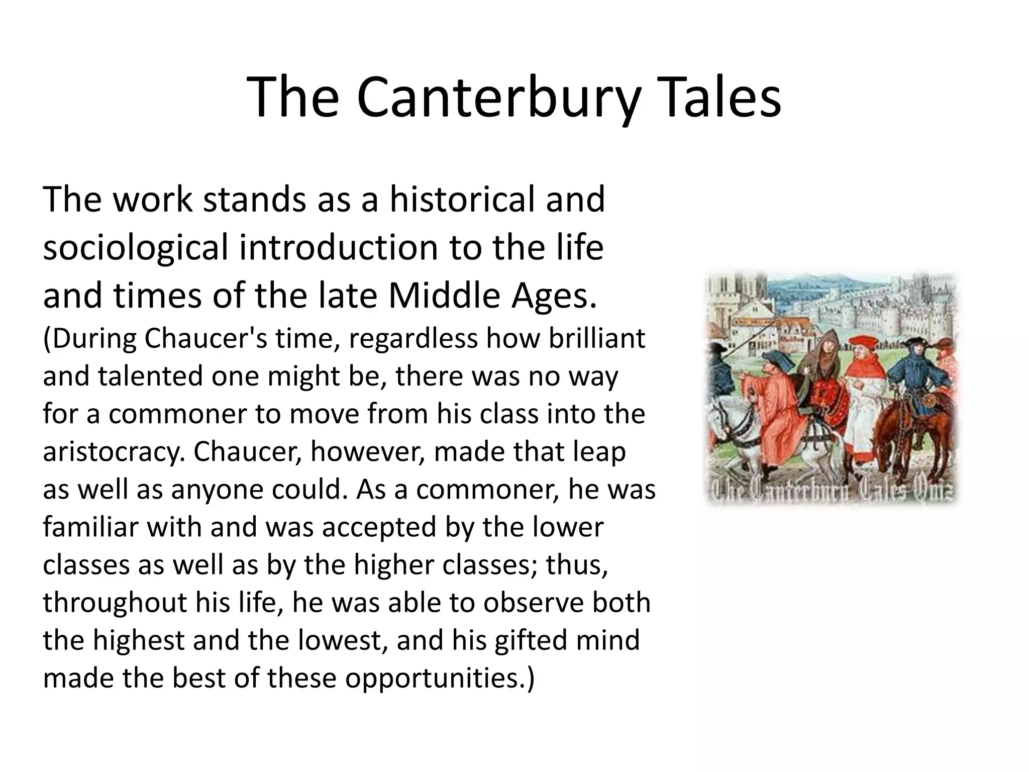 Chaucer and Canterbury Tales | PPTX