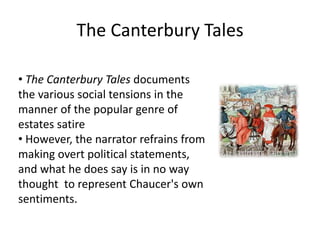 Chaucer and Canterbury Tales | PPTX