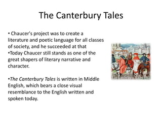 Chaucer and Canterbury Tales | PPTX