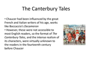 Chaucer and Canterbury Tales | PPTX