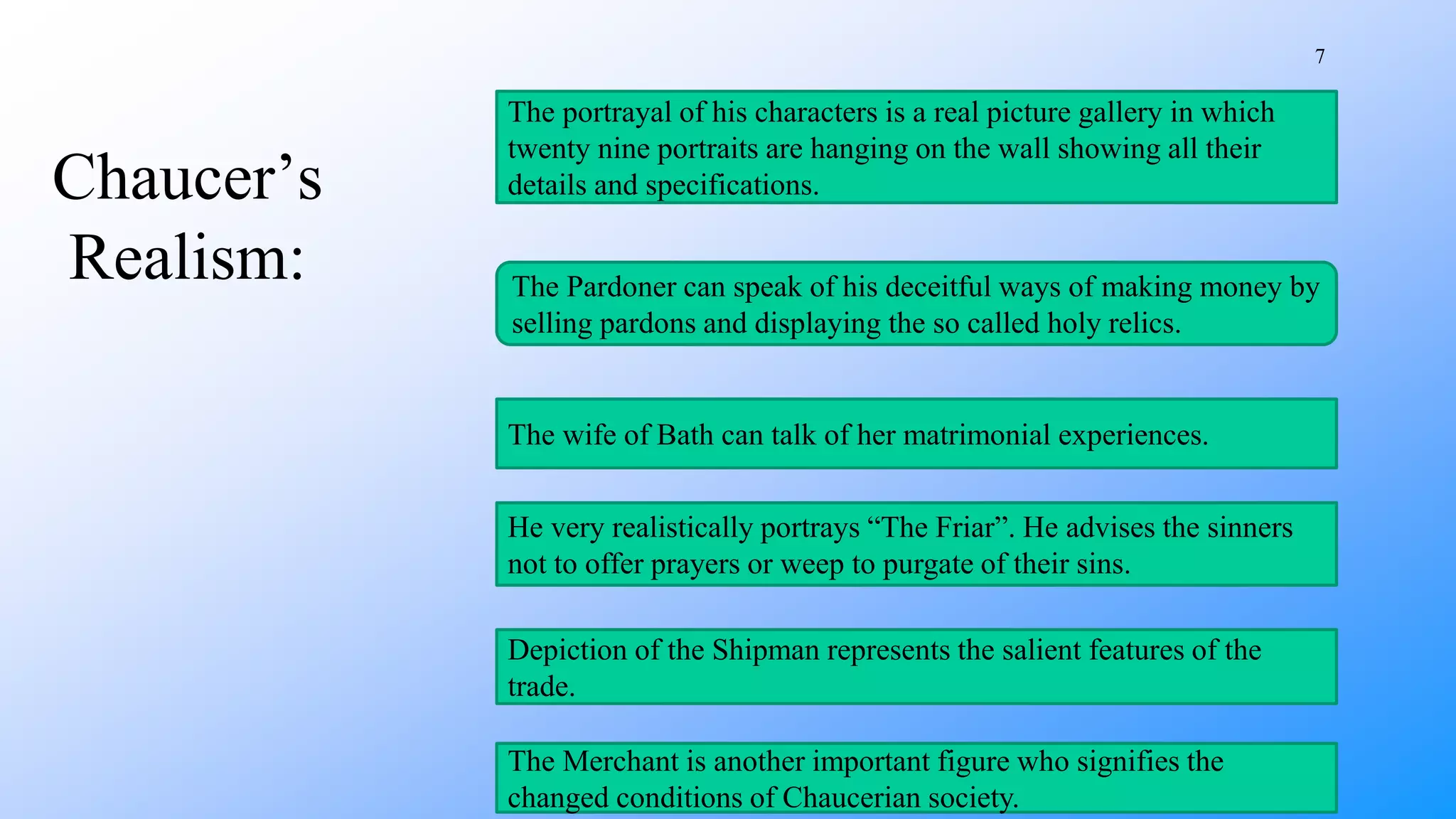 Chaucer art of chracterization | PPTX