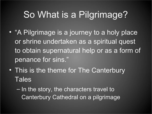 Chaucer and Pilgrimage Powerpoint | PPT